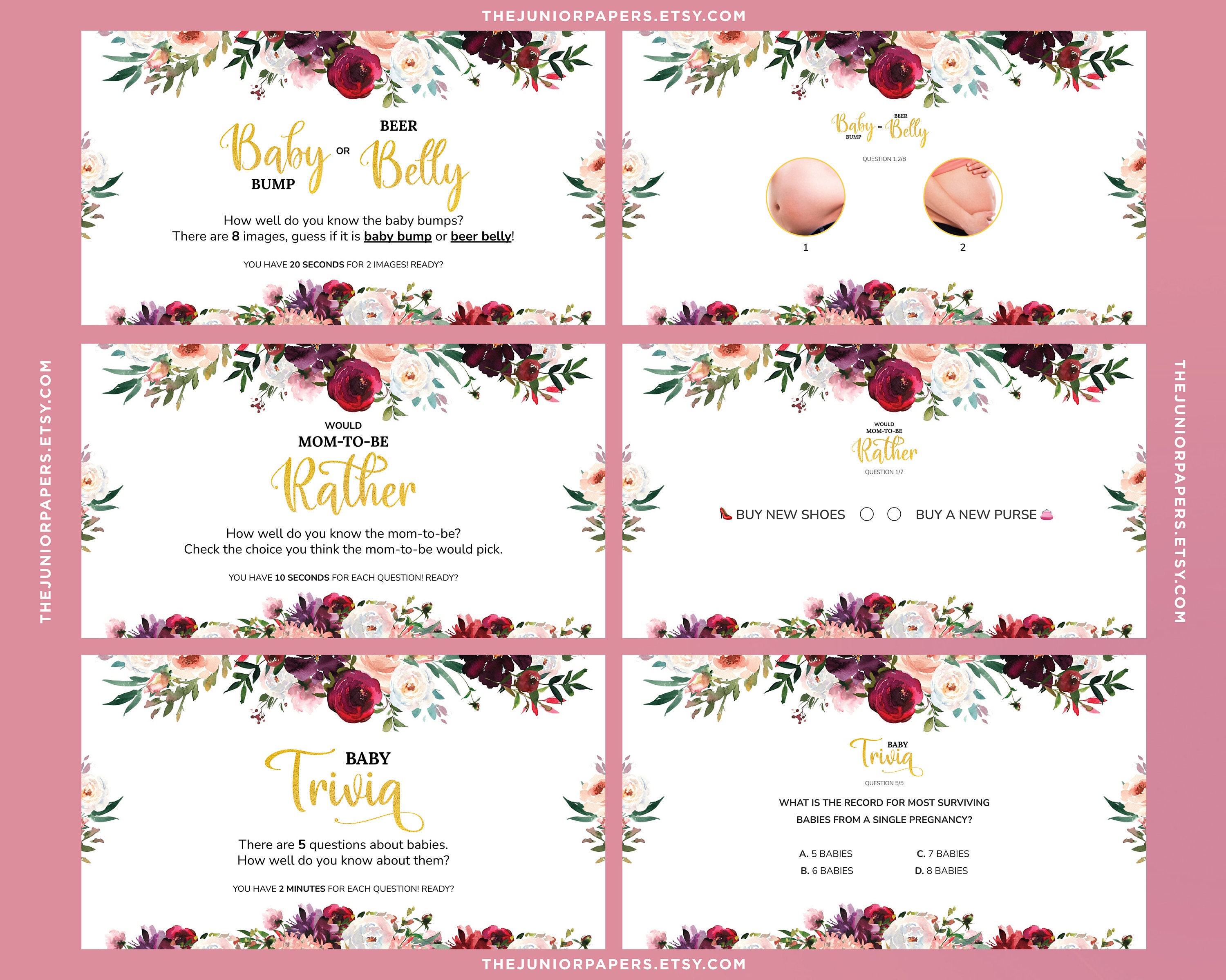 Editable Virtual Baby Shower Games, Powerpoint Baby Shower Games, Emoji ...