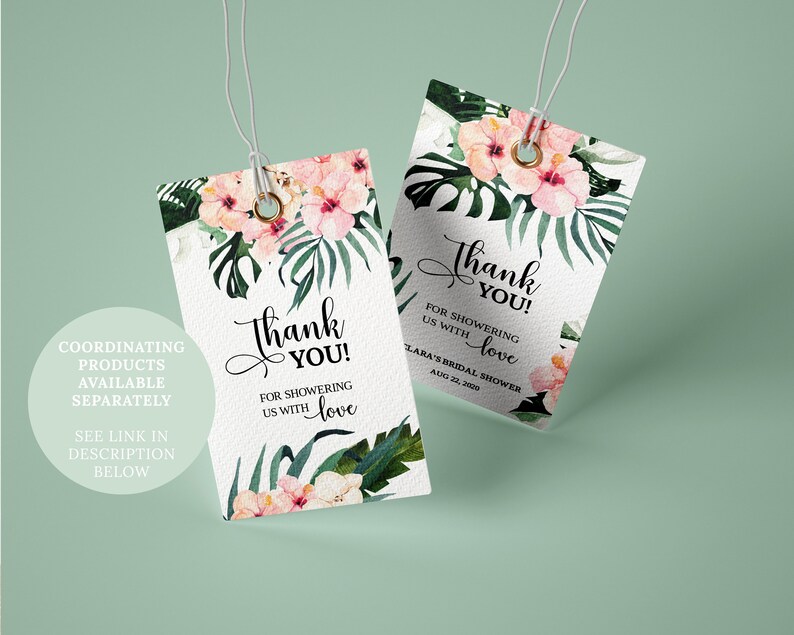 Editable Tropical Table Sign Hawaiian Tropical Bridal | Etsy