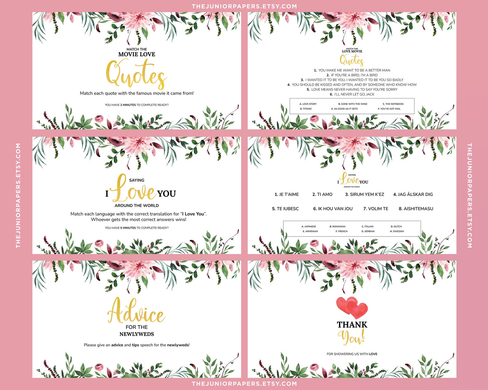 Blush Virtual Bridal Shower Games, Editable Powerpoint Bridal Shower ...