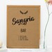 Sangria Bar Baby Shower Sign Rustic Kraft Printable Table - Etsy