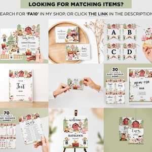 Farm Animals Baby Shower Games, Farm Shower Game Bundle, Red Ranch ...