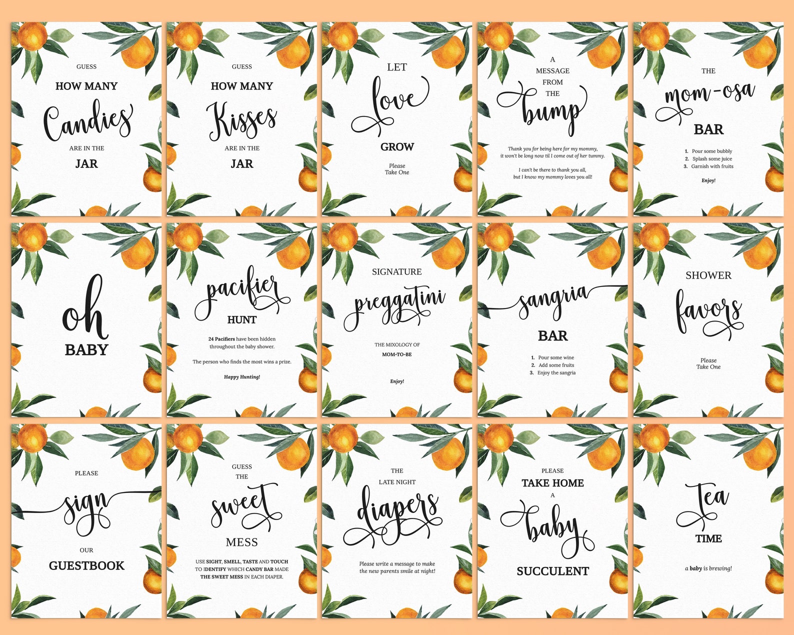 Editable Cutie Baby Shower Bundle Printable Little Cutie Baby - Etsy