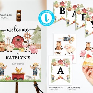 Farm Animals Baby Shower Bundle, Barn Animals Baby Shower Games, Farm ...