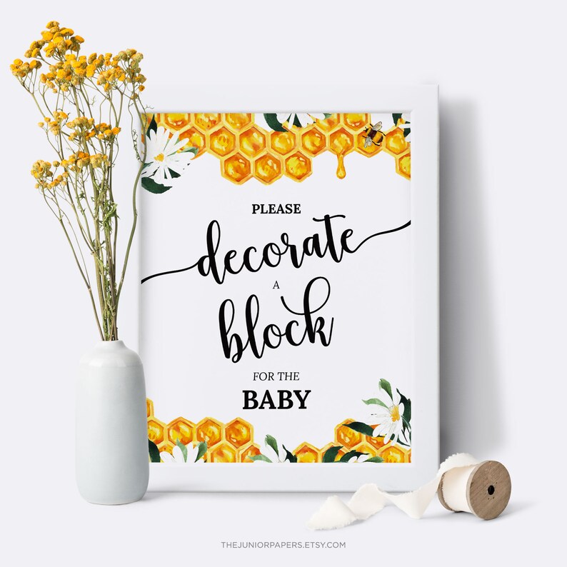 Decorate A Block Baby Shower Decorations Baby Shower Sign | Etsy