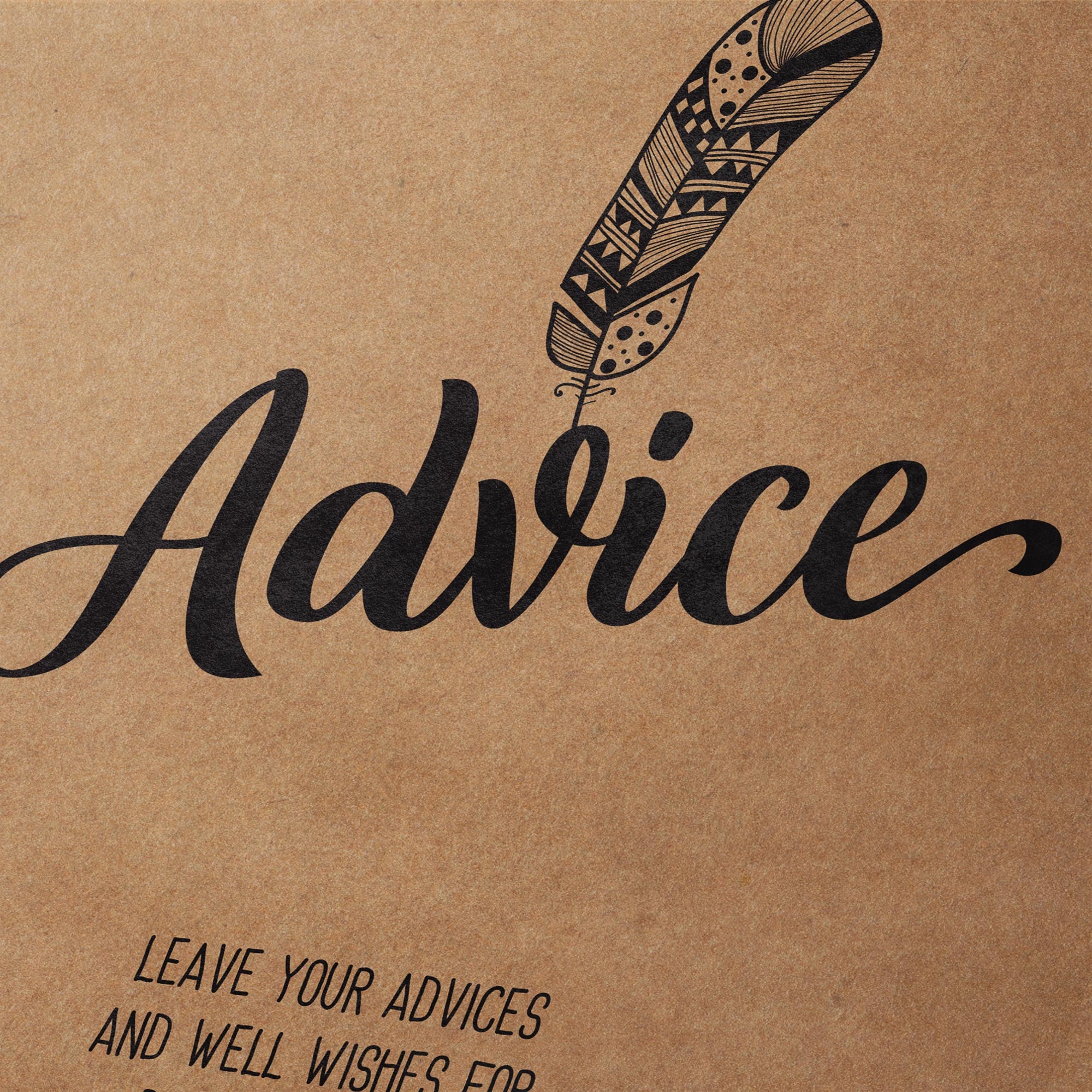 Advice Baby Shower Sign Rustic Kraft Printable Table Top | Etsy