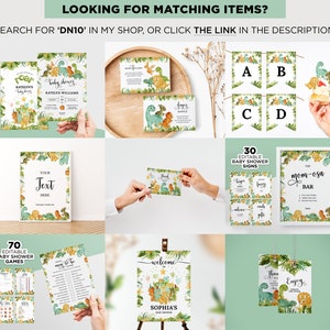 Dinosaur Baby Shower Games, Baby Dinosaur Shower Game Bundle ...