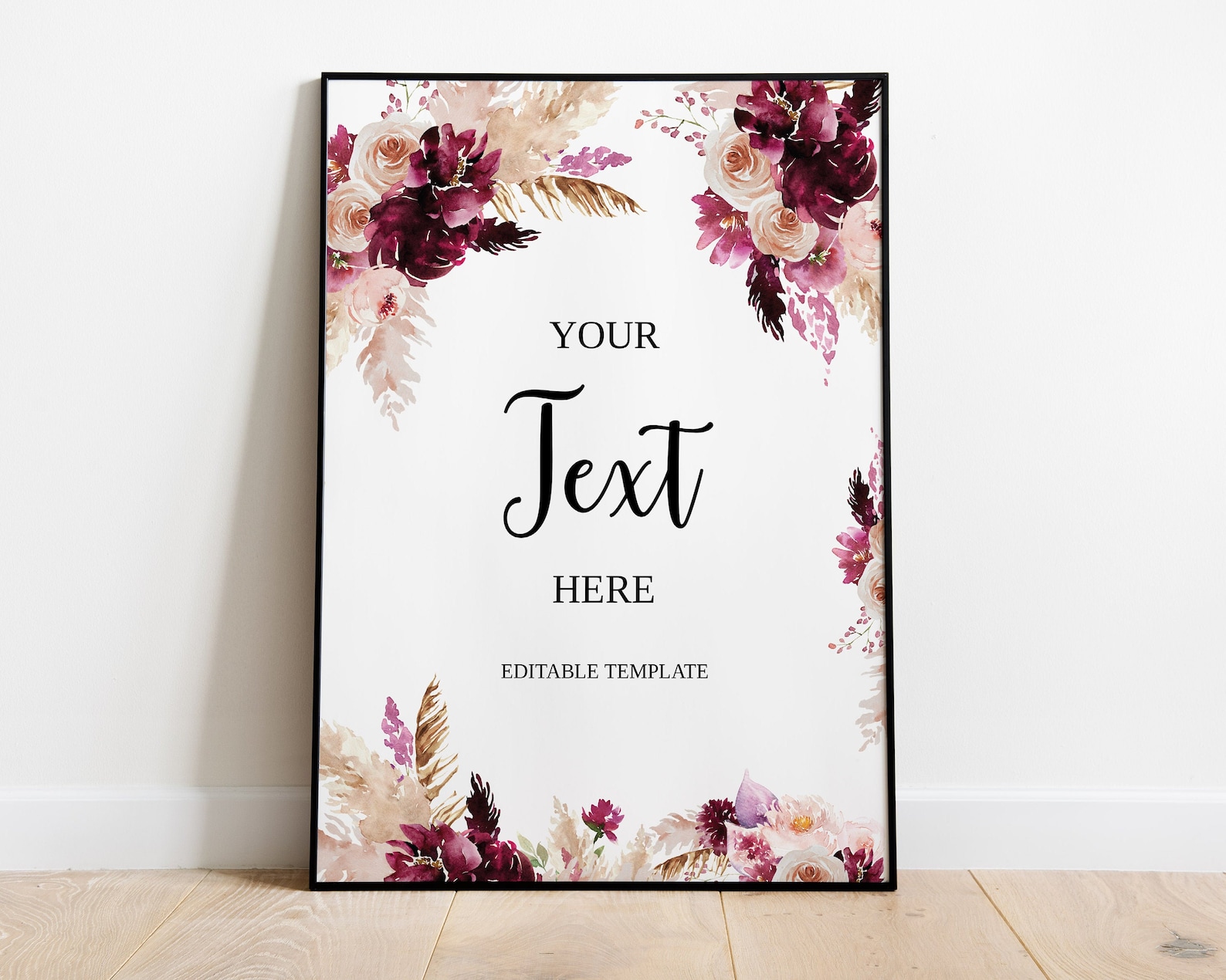 Editable Bohemian Bridal Shower Table Sign Boho Bohemian - Etsy