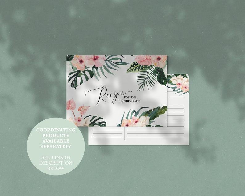 Editable Tropical Table Sign Hawaiian Tropical Bridal - Etsy