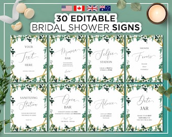 Bridal Shower Table Signs Bridal Shower Decorations Bridal - Etsy