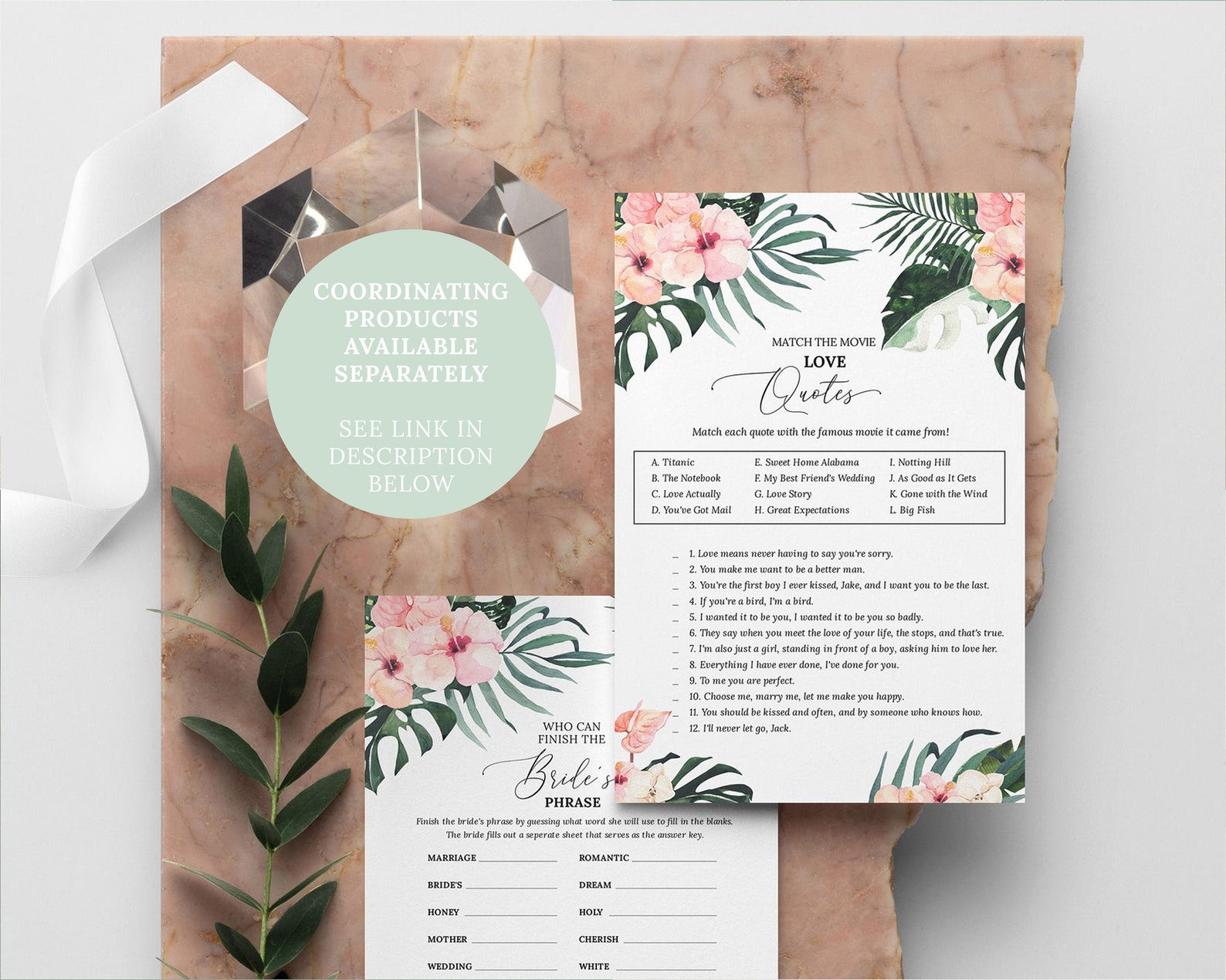 Editable Tropical Table Sign Hawaiian Tropical Bridal | Etsy