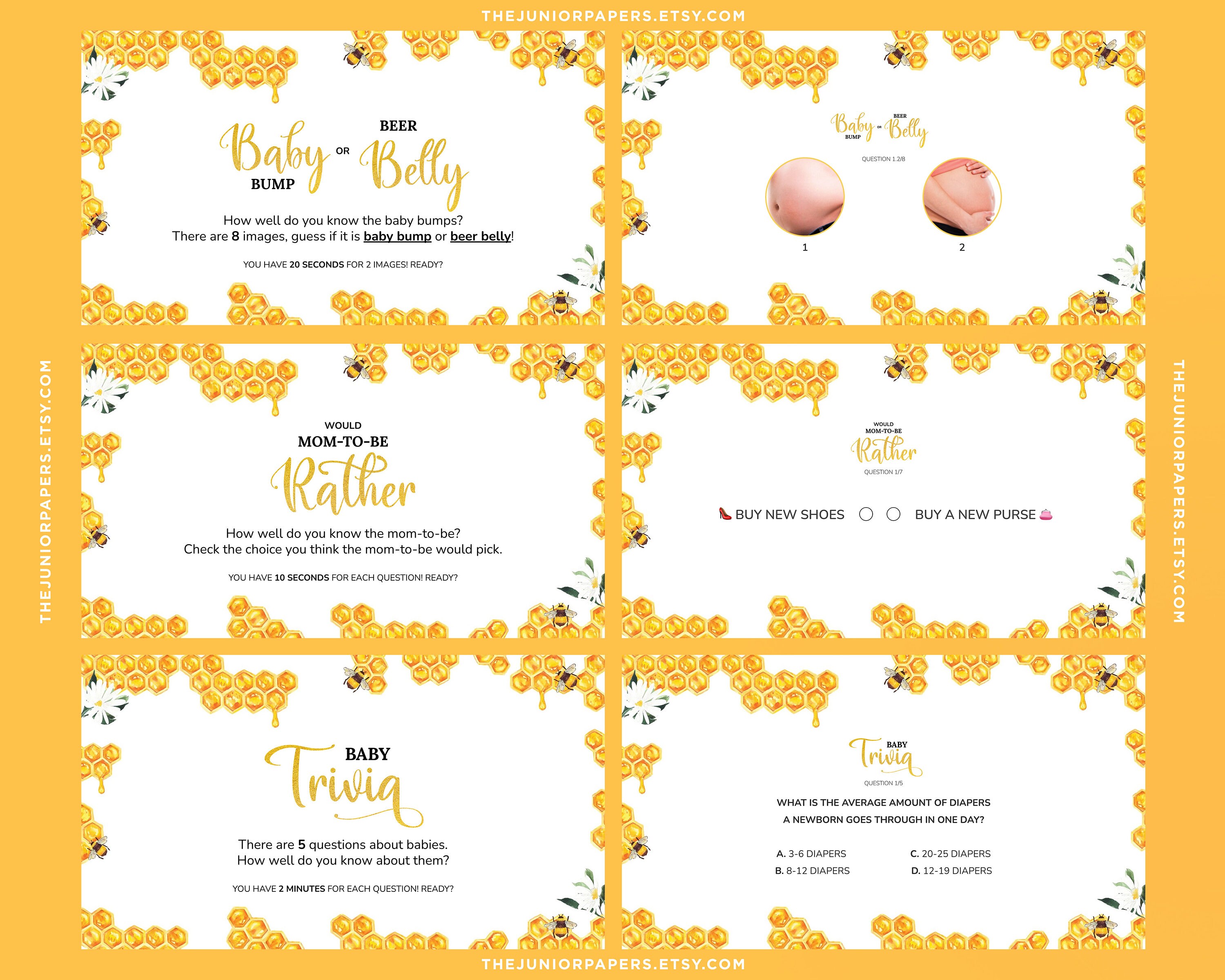 Editable Virtual Baby Shower Games, Powerpoint Baby Shower Games ...
