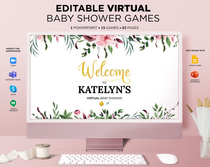 Virtual Baby Shower Games, Virtual Baby Shower, Zoom Baby Shower Games ...