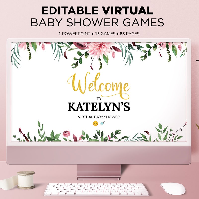 Virtual Baby Shower Powerpoint - Etsy
