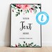 Editable Boho Blush Table Sign, Boho Blush Bridal Shower Sign Template ...