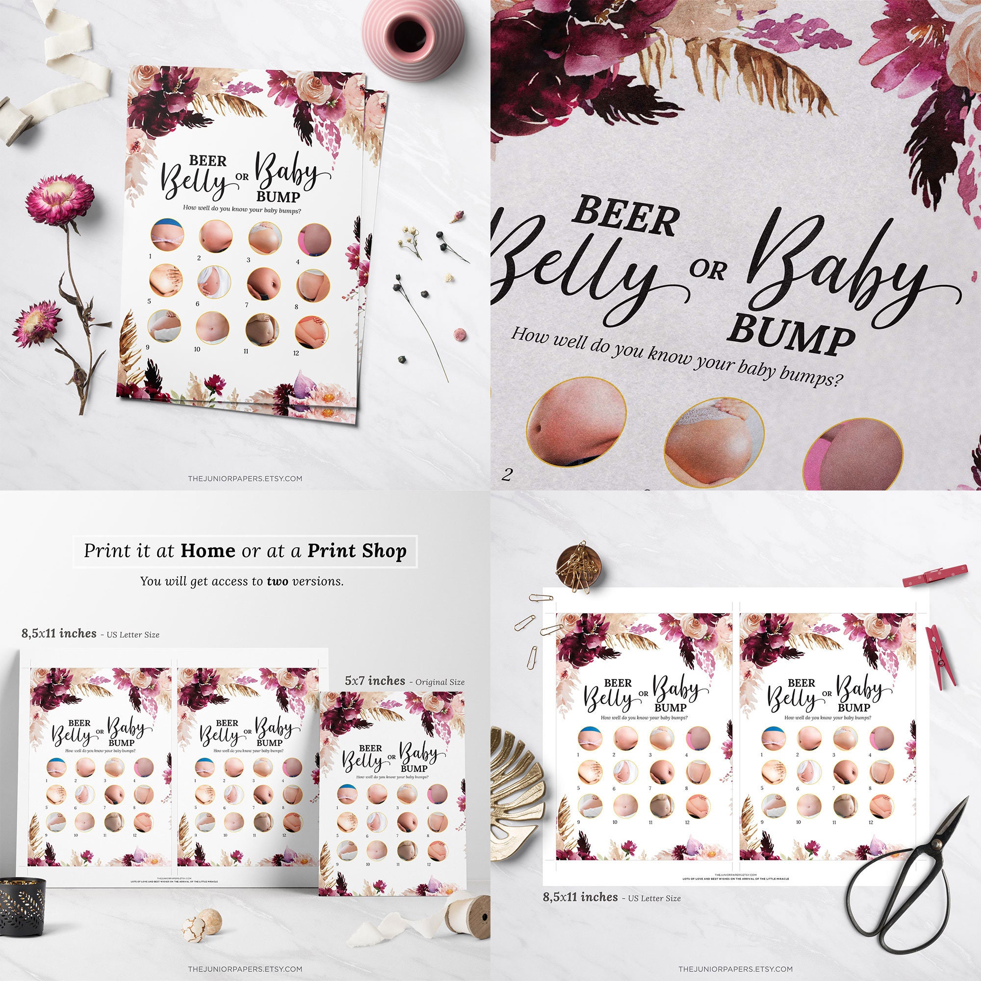 45 Bohemian Baby Shower Games Boho Baby Shower Boho Chic | Etsy