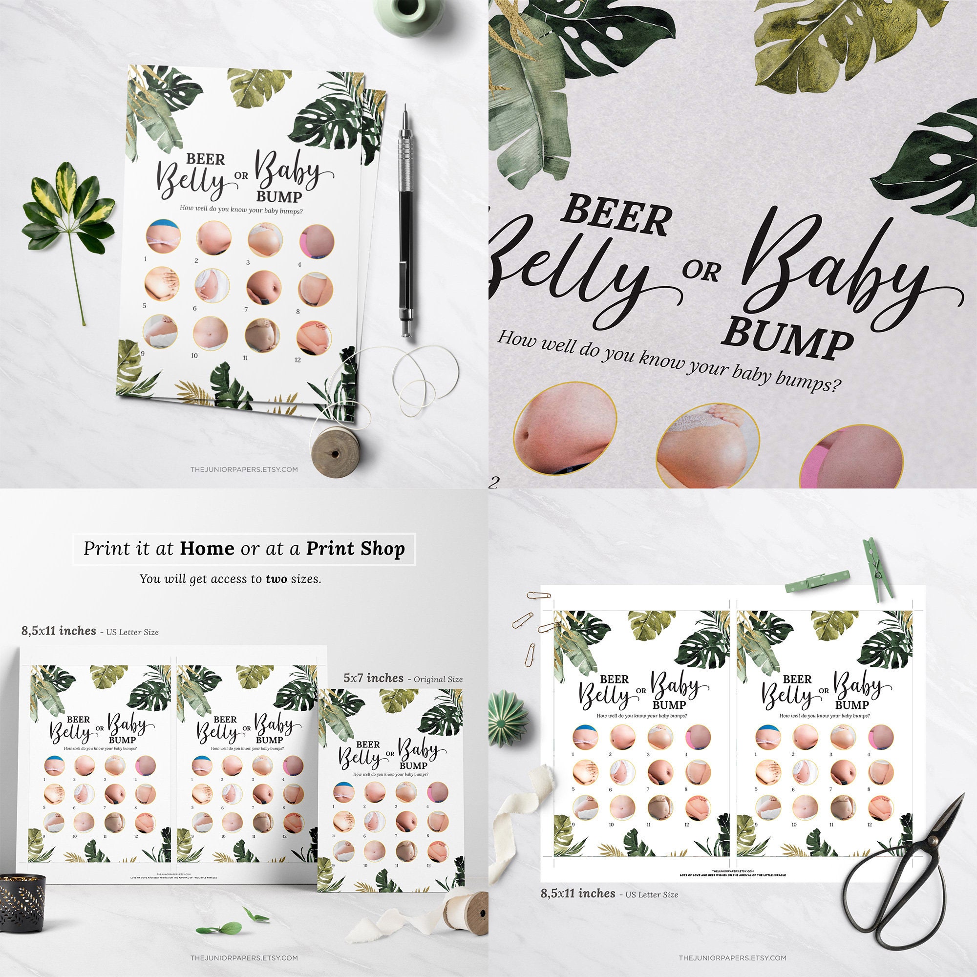 45 Tropical Baby Shower Games Tropical Green Tropical Theme - Etsy
