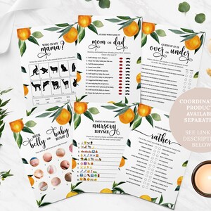 Editable Little Cutie Table Sign, Little Cutie Baby Shower, Clementine ...