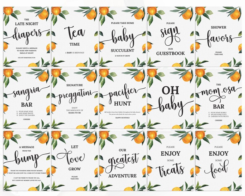 32 Little Cutie Table Signs Little Cutie Baby Shower Sign - Etsy