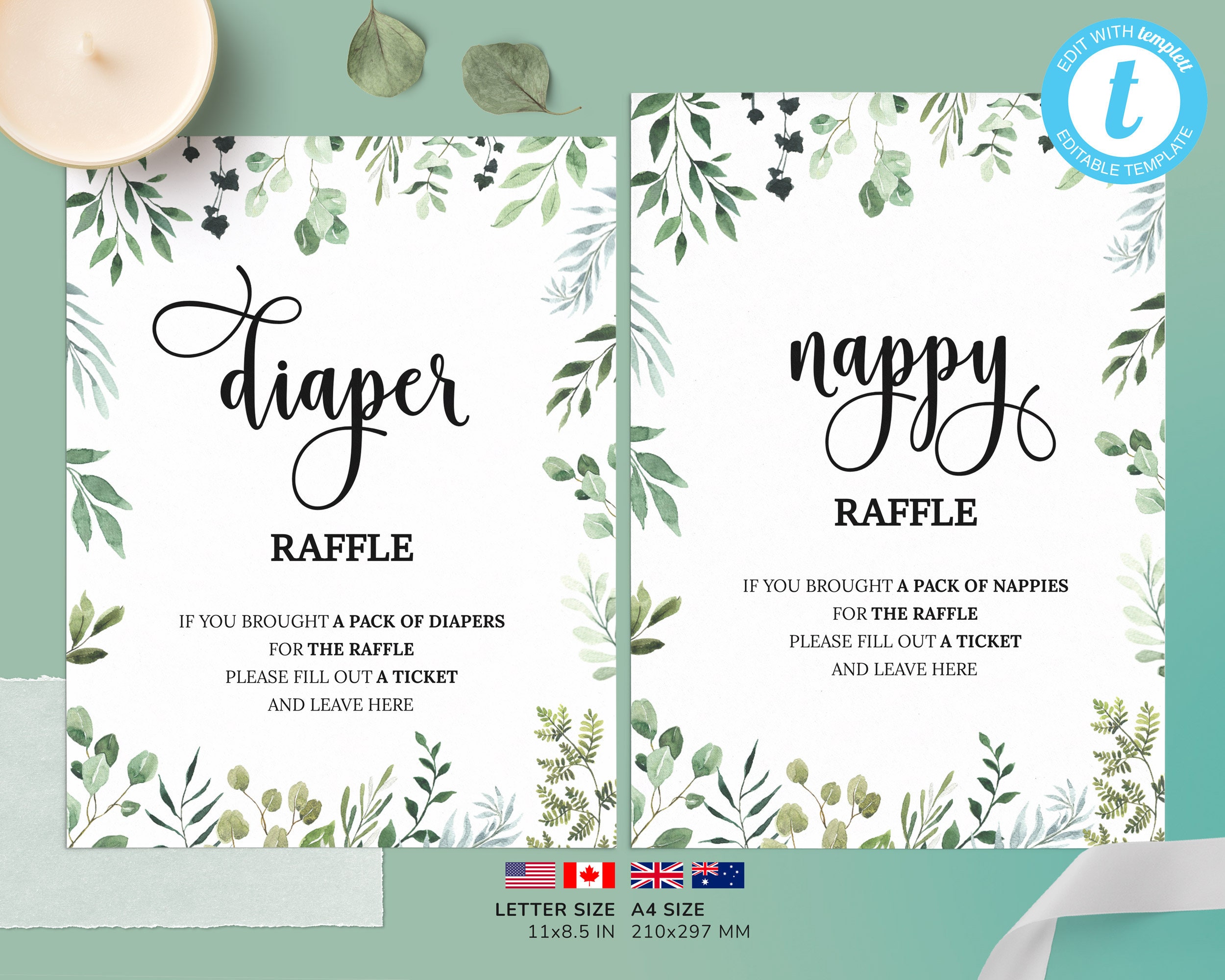 30 Editable Baby Shower Signs Baby Shower Table Sign - Etsy