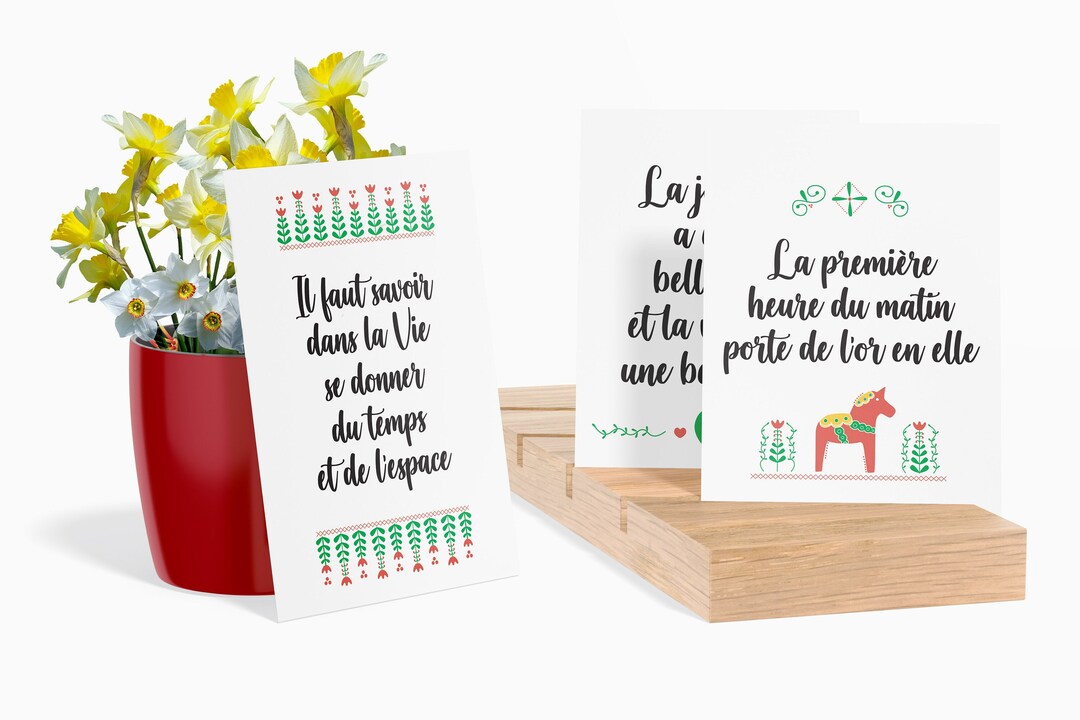 Set of 3 Swedish Proverb Cards to Print A6 Format, Scandinavian Design ...