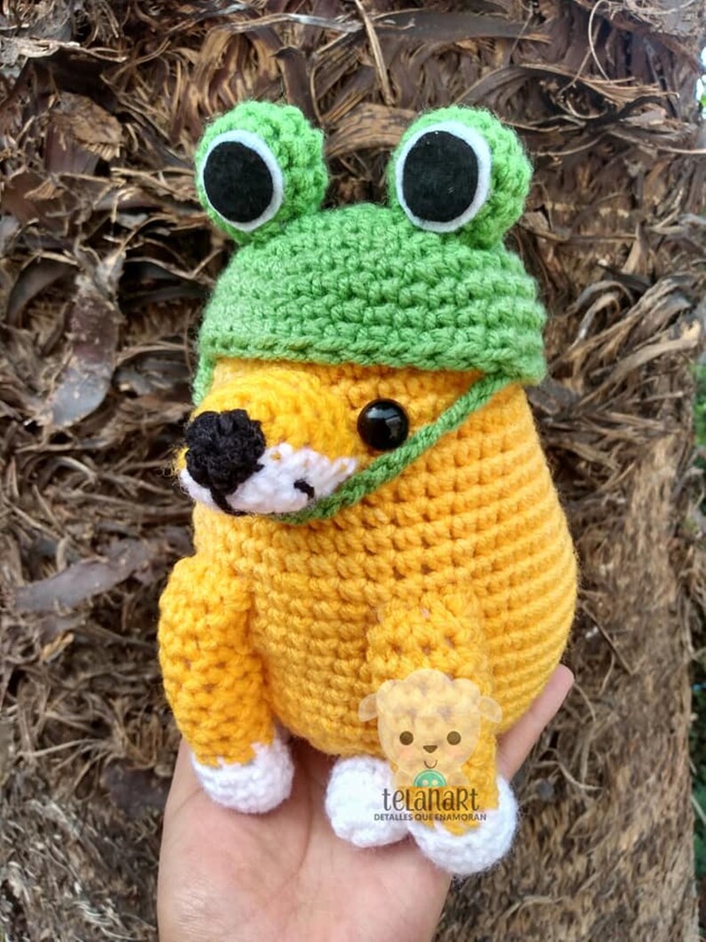 Peluche meme Cheems con gorro a elegir doge tejido a crochet - Etsy México