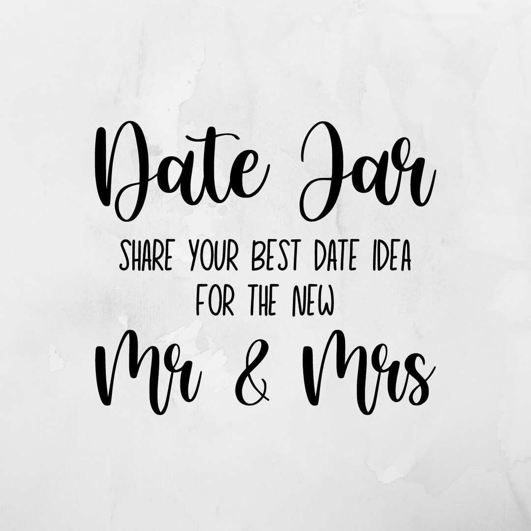 Date Jar Wedding Decal Permanent Vinyl Decals, Wedding Permanent Vinyl ...