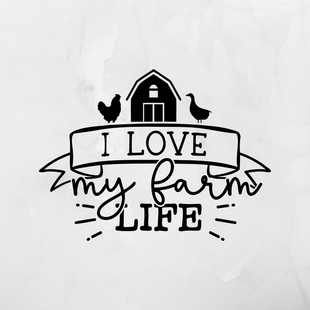I Love My Farm Life Decal, Farmhouse Decal, Decal for Home, Kitchen ...