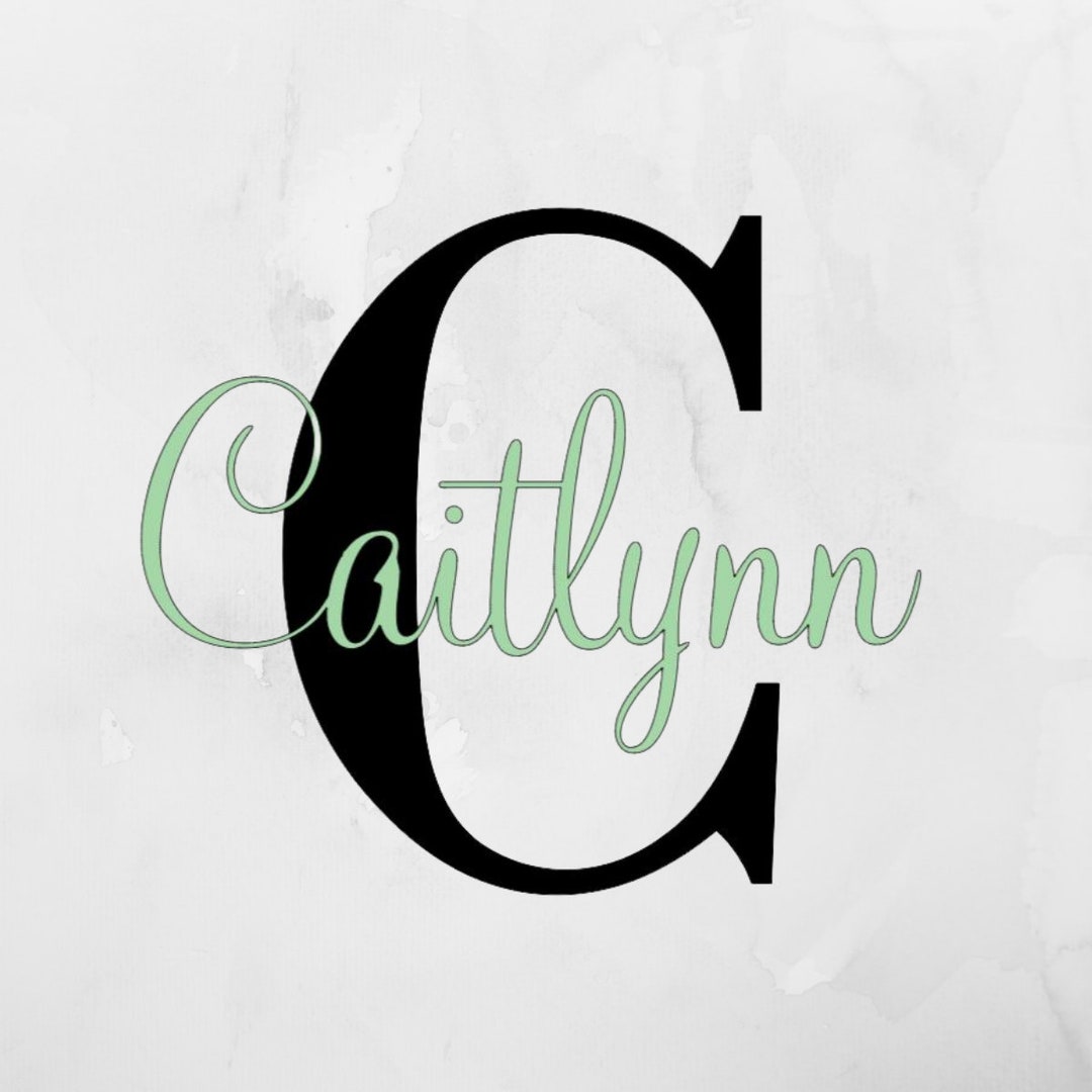 Custom Name Monogram Decal, Custom Laptop Monogram Decal, Custom ...