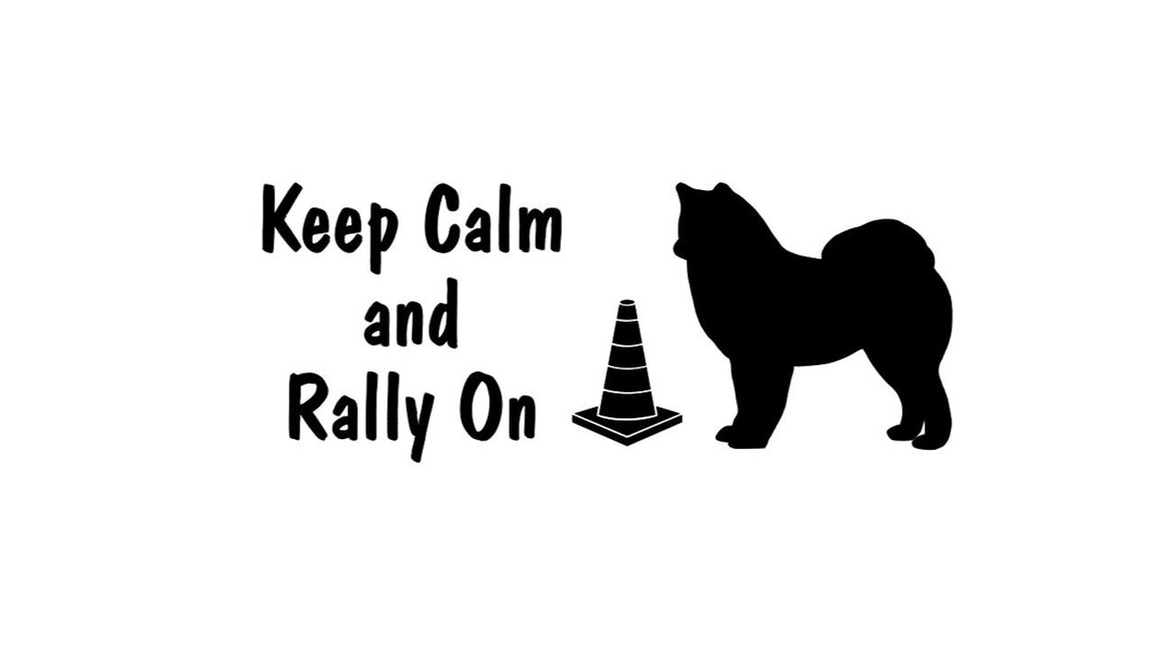 Samoyed Rally Decal, Permanent Decal, Samoyed AKC Rally Obedience Decal ...