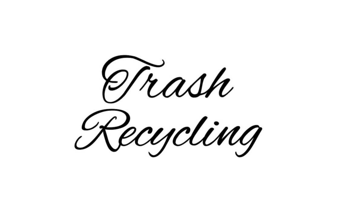 Trash and Recycling Decals Multiple Fonts Available Garbage - Etsy UK