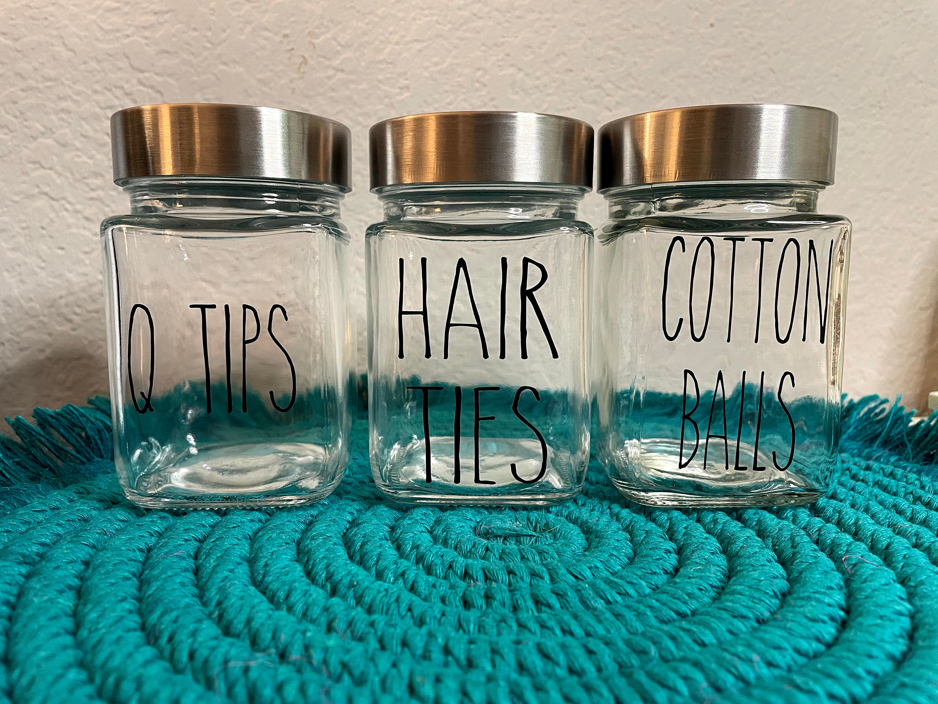 CUSTOM Small Canisters Bathroom Organization Storage - Etsy