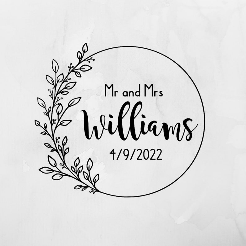 Custom Monogram Decal Customizable Wedding Monogram Custom - Etsy