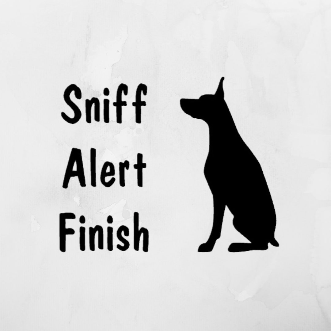 Doberman Scent Work Decal, Permanent Decal, Doberman AKC Nosework Decal ...