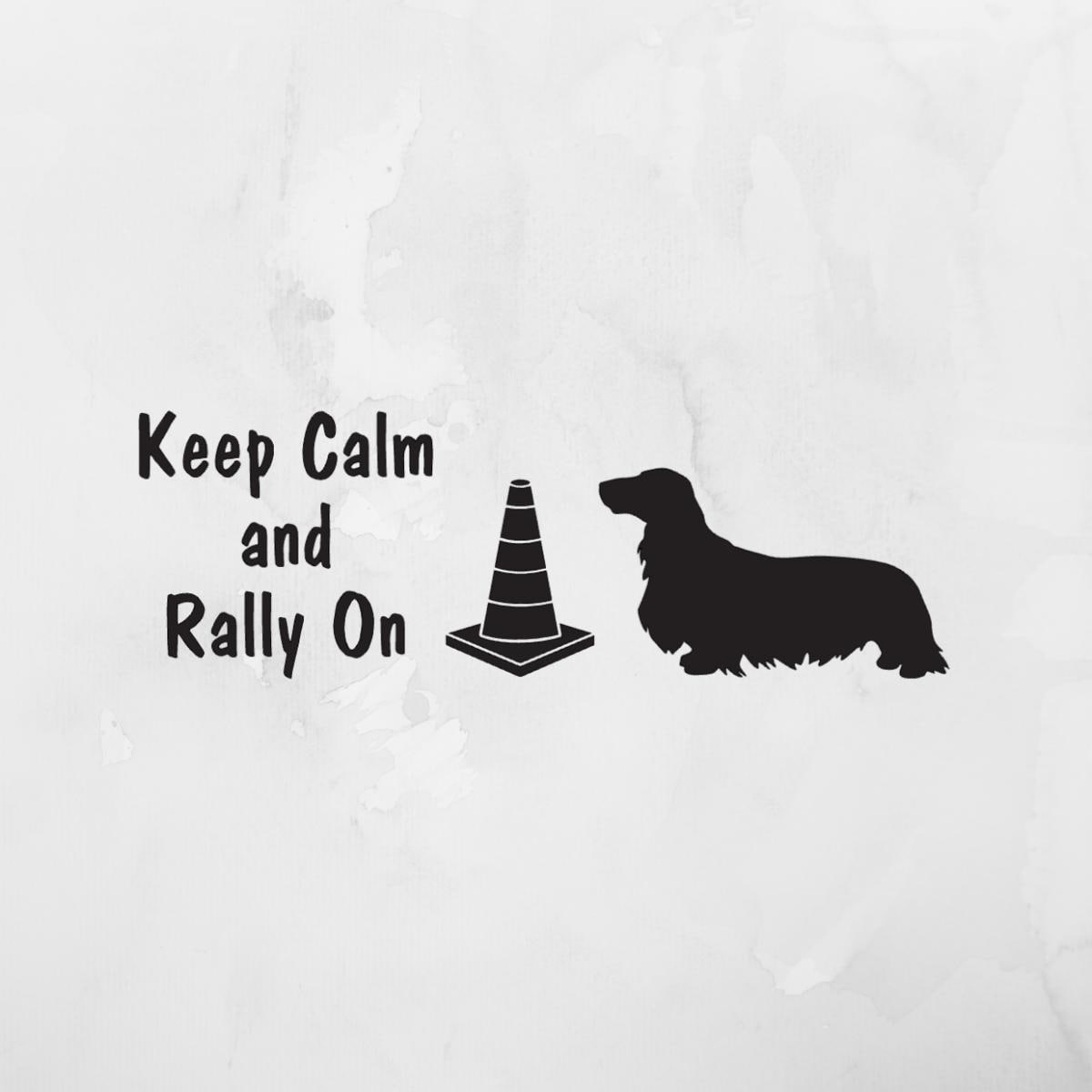 Long Haired Dachshund Rally Decal, Permanent Decal, Dachshund AKC Rally ...