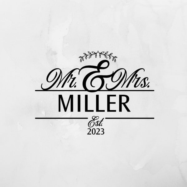 Last Name Decal - Etsy