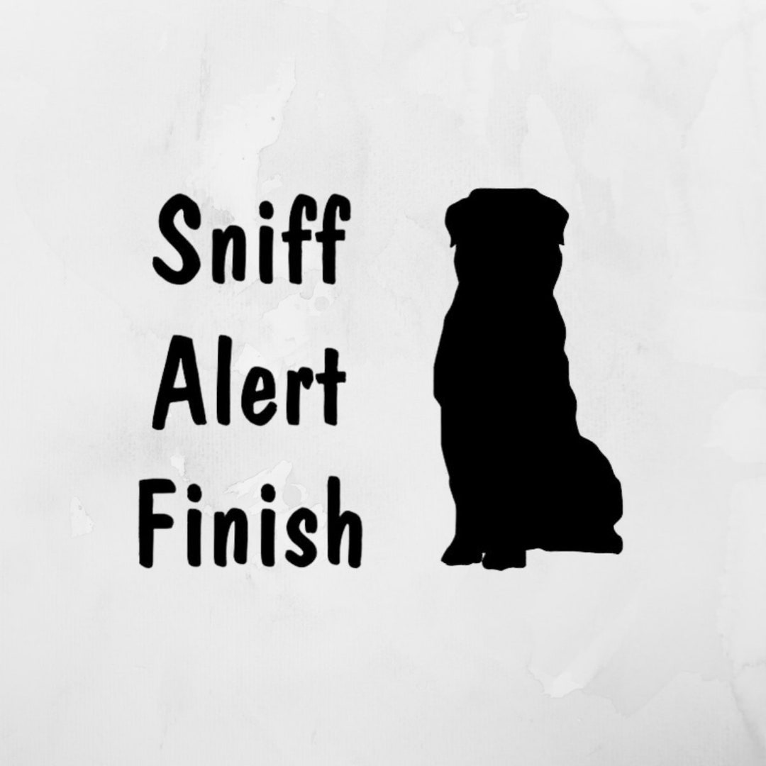 Rottweiler Scent Work Decal, Permanent Decal, Rottie AKC Nosework Decal ...