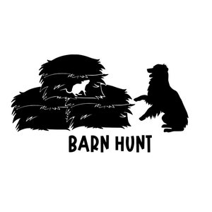 Australian Shepherd Barn Hunt Decal, Permanent Decal, Aussie Barn Hunt ...