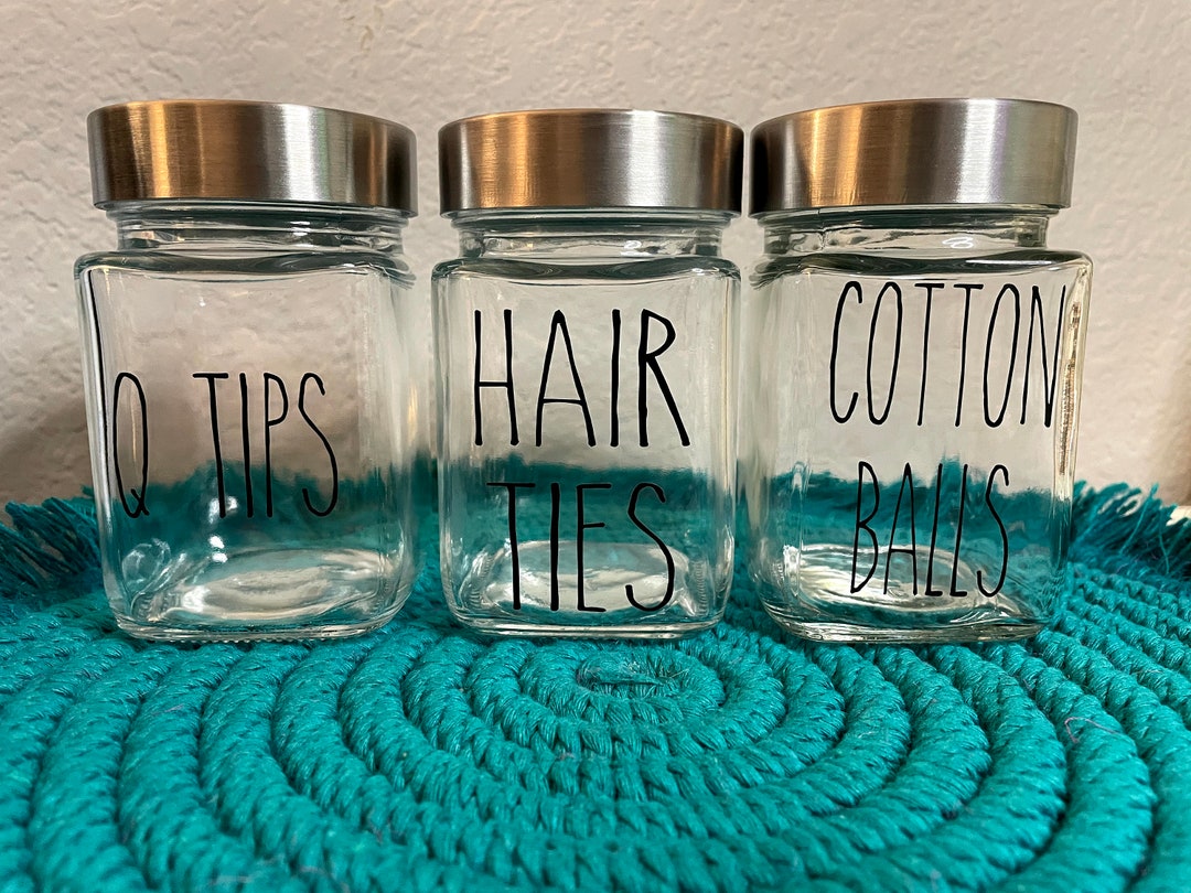 CUSTOM Small Canisters, Bathroom Organization, Storage Containers ...