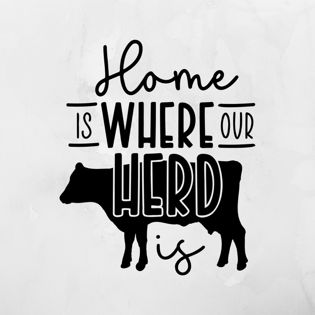 Home is Where Our Herd is Decal, Farmhouse Decal, Decal for Home ...