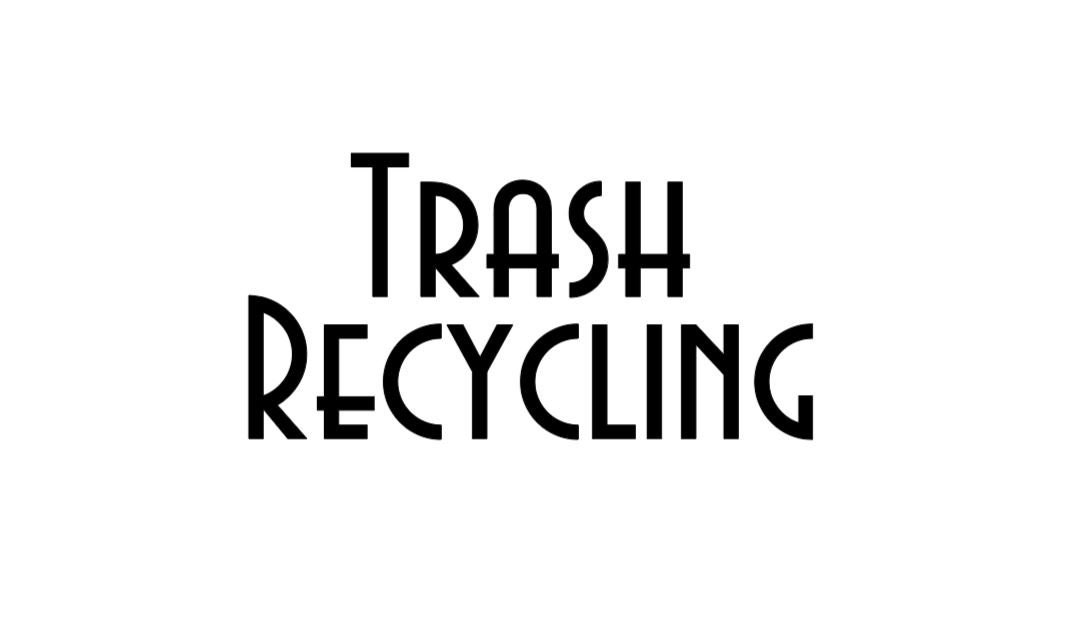 Trash and Recycling Decals Multiple Fonts Available Garbage - Etsy