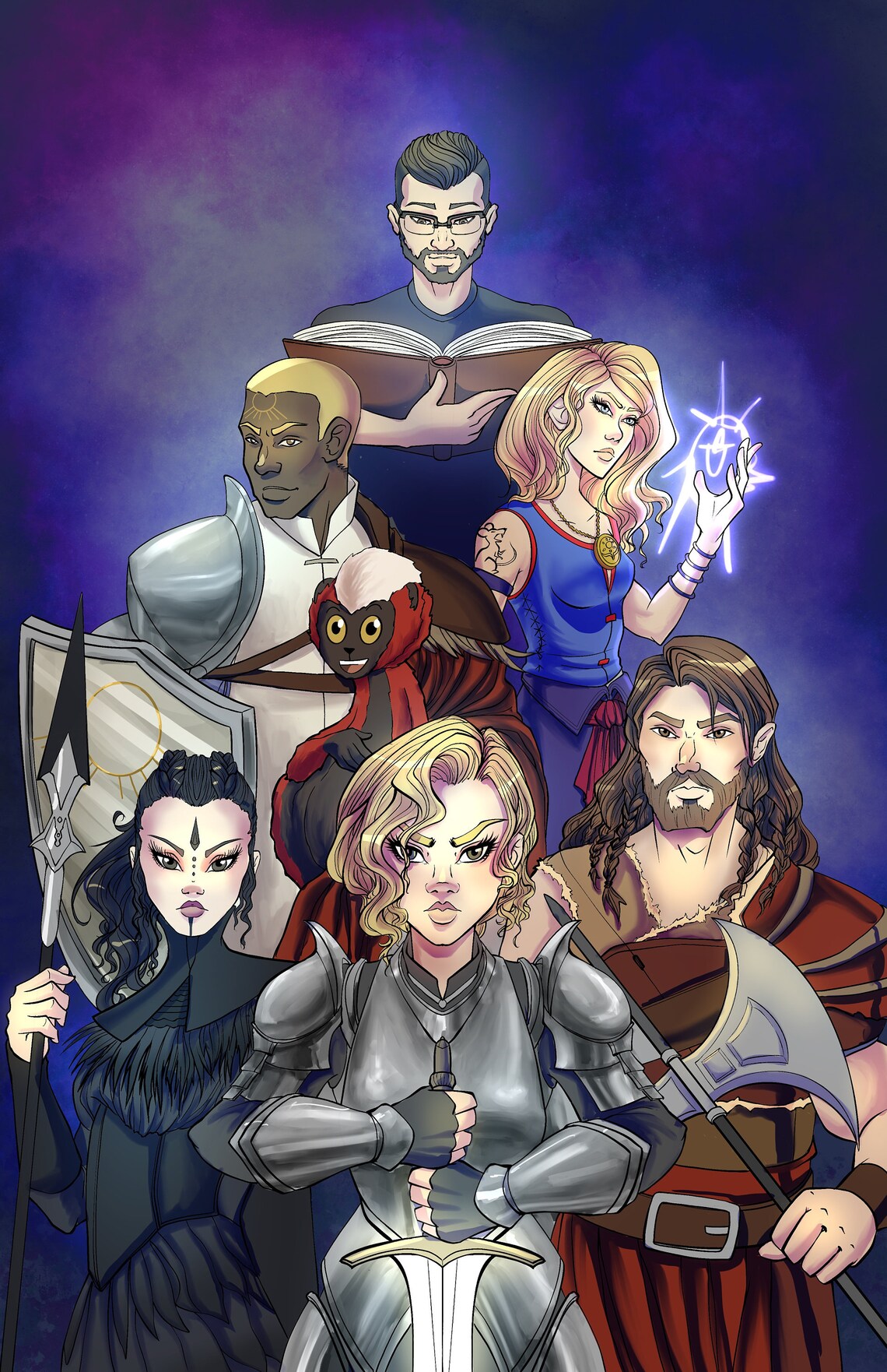 Dungeons and Dragons Group Party Portrait | Etsy