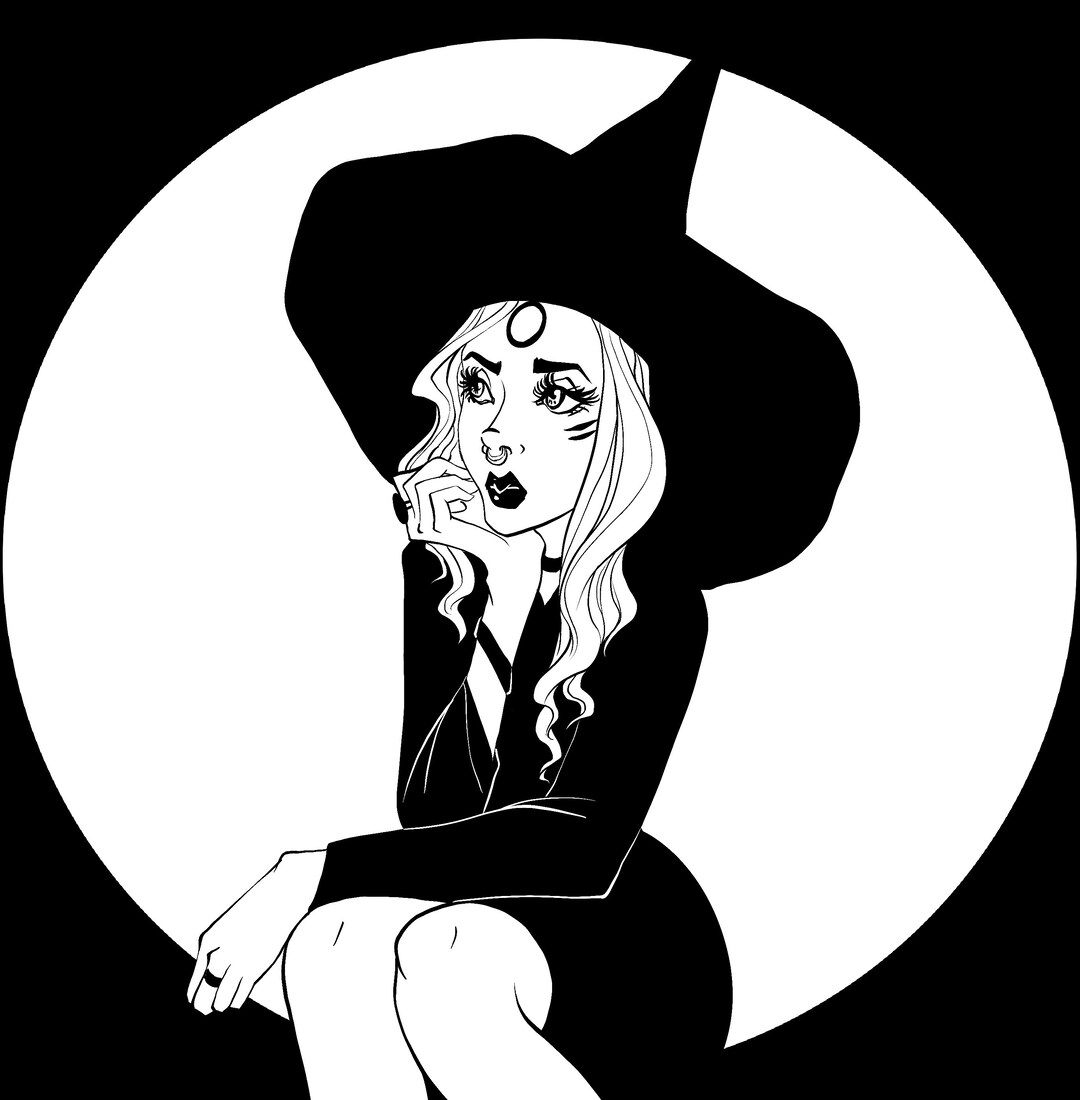 Profile Picture / Custom Art / Witchy Vibes / Witch Art / Winter Gifts ...