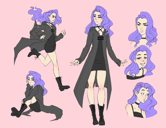 Character Design Reference Sheet Dungeons And Dragons Etsy 