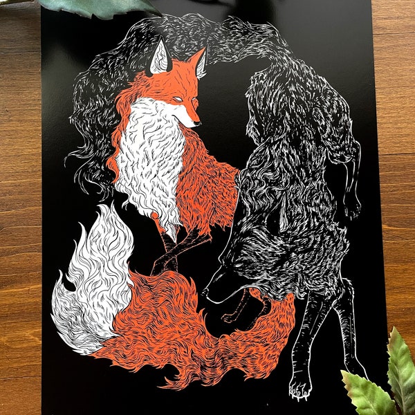 Fox and Wolf - Etsy