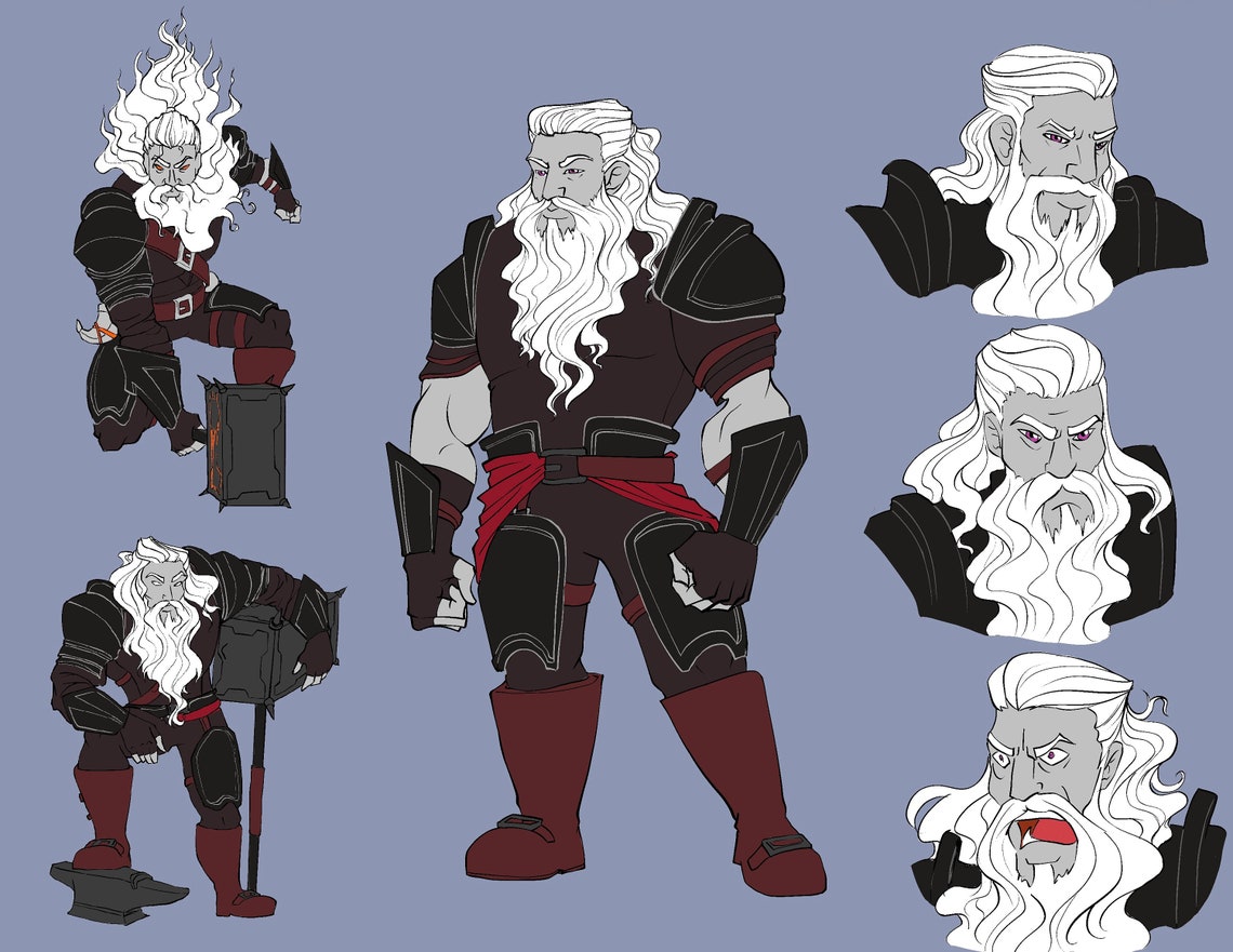 Character Design Reference Sheet Dungeons and Dragons | Etsy