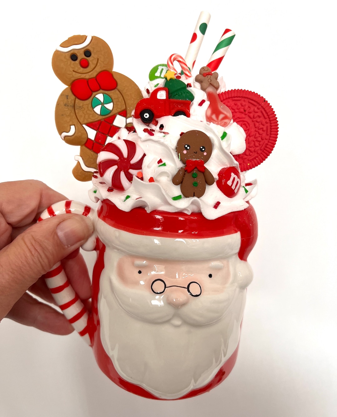 Christmas Mug Fake Bake, Santa Mug, Photo Prop, Tiered Tray Decor - Etsy