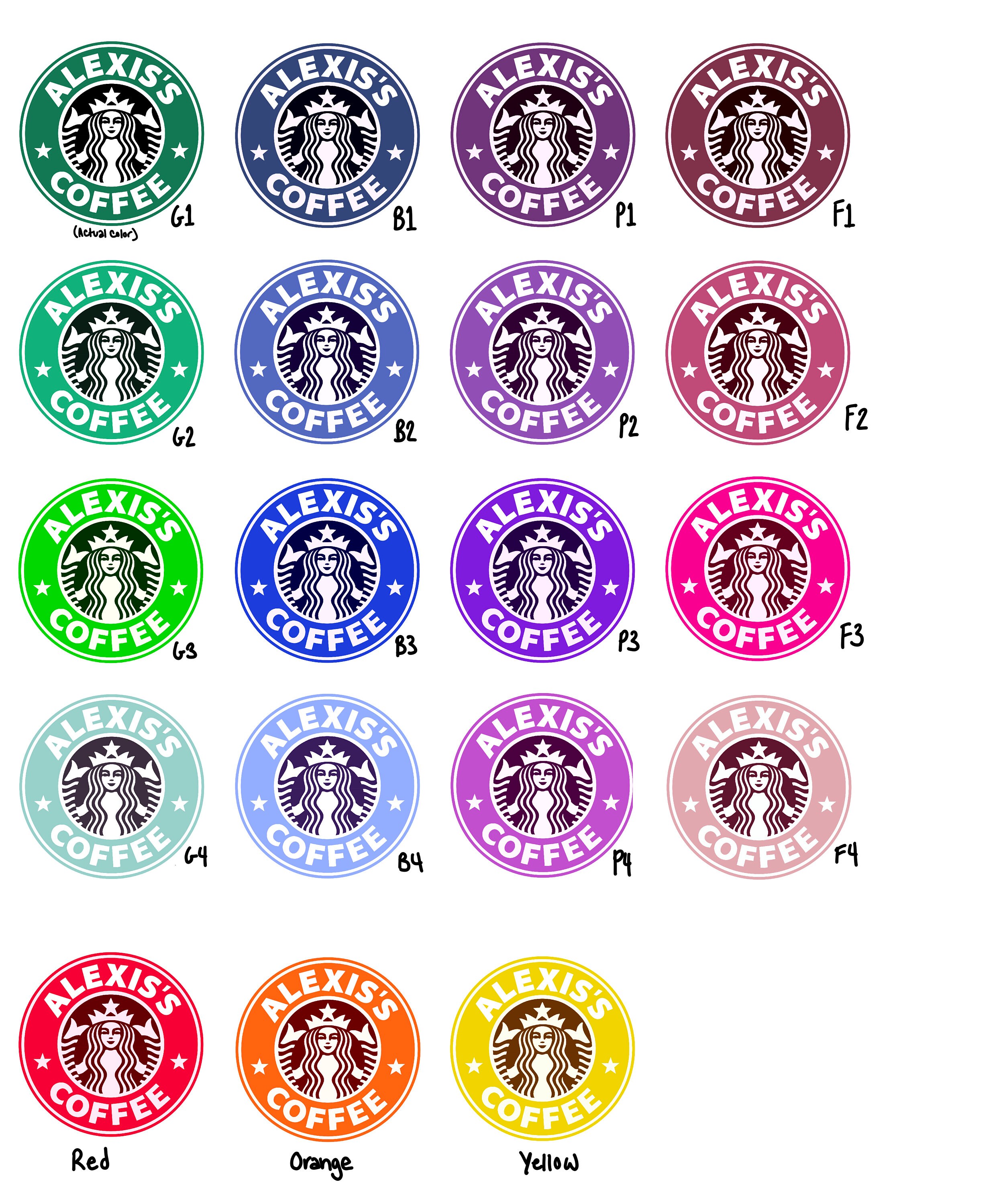 Starbucks Logo Custom Sticker - Etsy