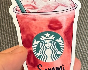 Custom Starbucks Drink Sticker - Etsy