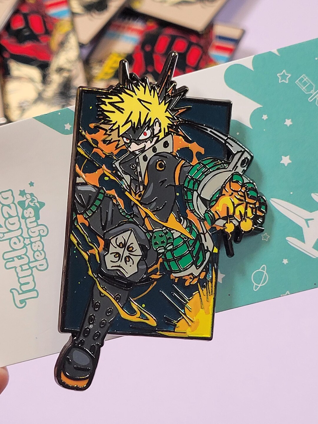 Bakugo Enamel Pin - Etsy