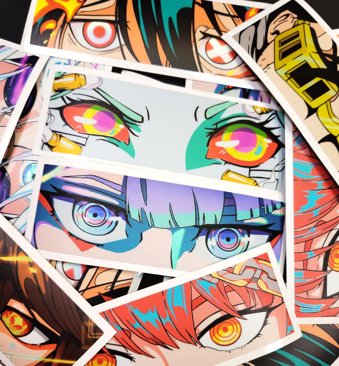 Decals - Reflective Matte Anime Eyes - Etsy